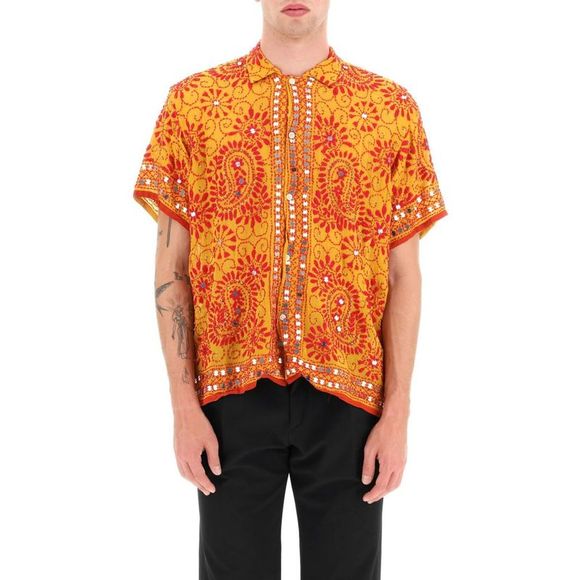 Bode | Shirts | Bode Mens Yellow Red Shirt | Poshmark